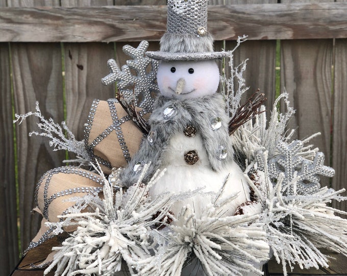 Snowman Centerpiece Snowman Table Centerpiece Snowman - Etsy
