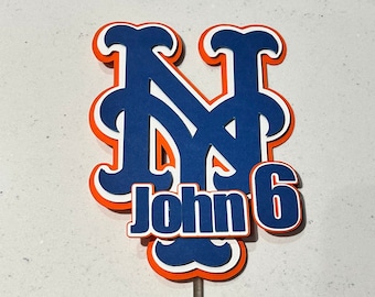 New York Mets Baseball Wedding Cake Topper, Baseball Team Wedding Cake ...