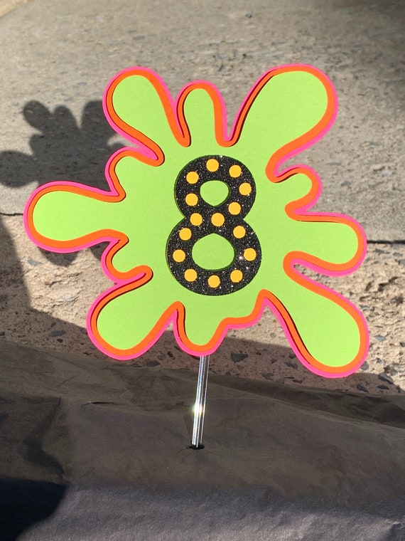 Slime Cake Topper/splat Cake Topper - Etsy