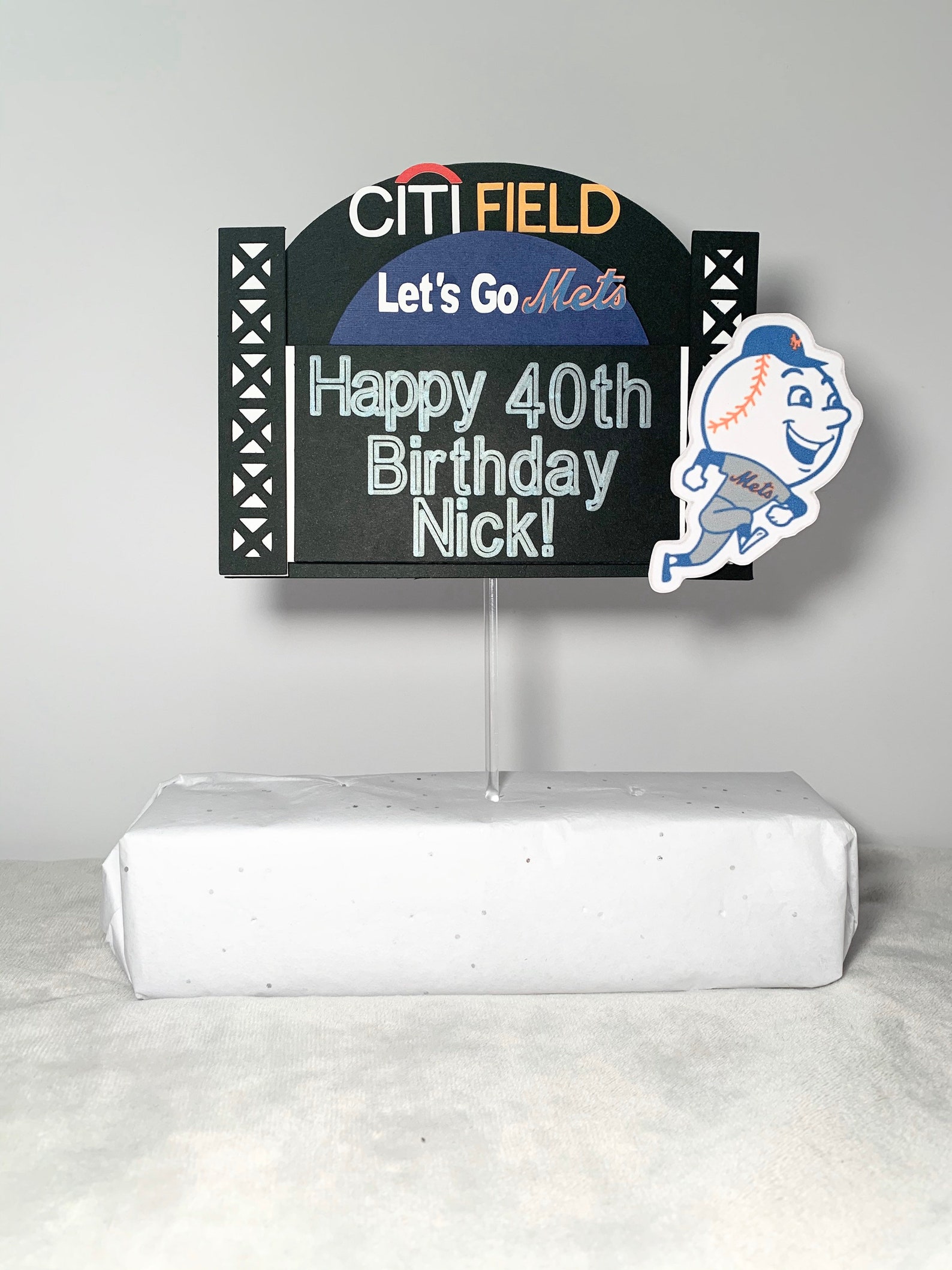 NY Mets Birthday Cake Topper/ny Mets Birthday Party/citi Field Cake ...