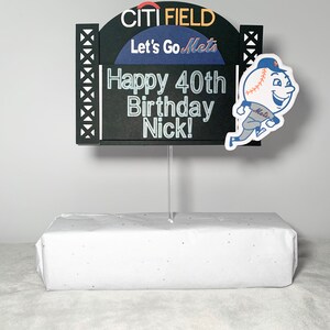 NY Mets Birthday Cake Topper/ny Mets Birthday Party/citi Field Cake ...