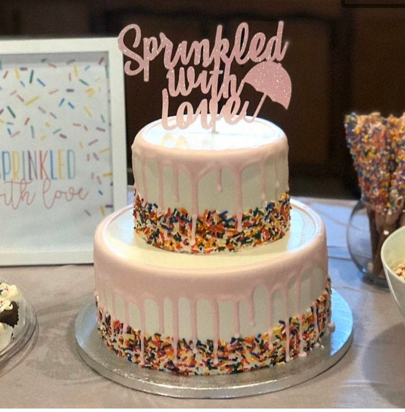 Sprinkle Baby Shower Cake Topper - Etsy