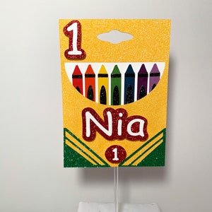 Crayon Cake Topper/crayola Cake Topper/birthday Cake Topper - Etsy