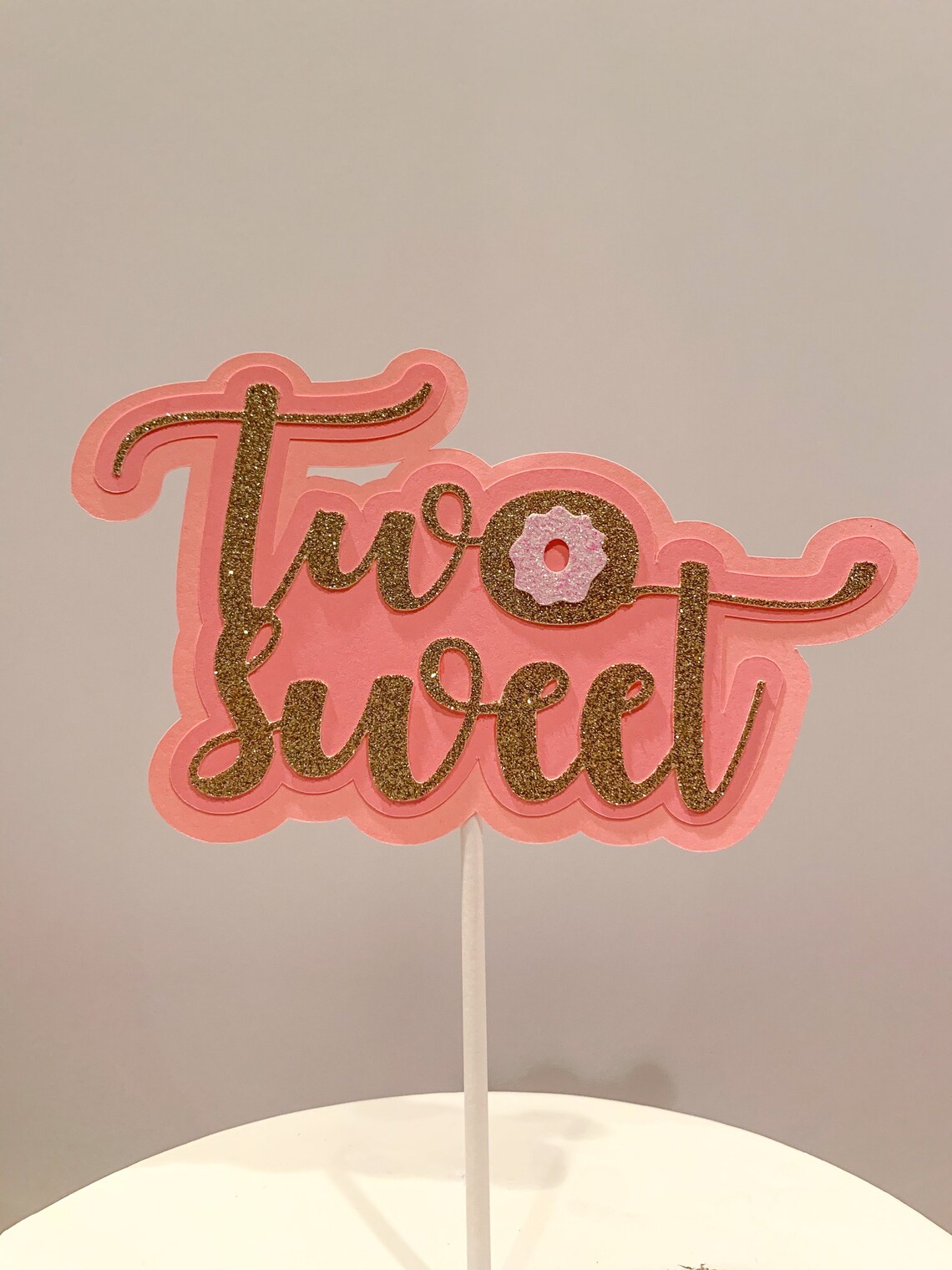 Two Sweet Cake Topper/ 2nd Birthday Cake Topper/donut Cake - Etsy