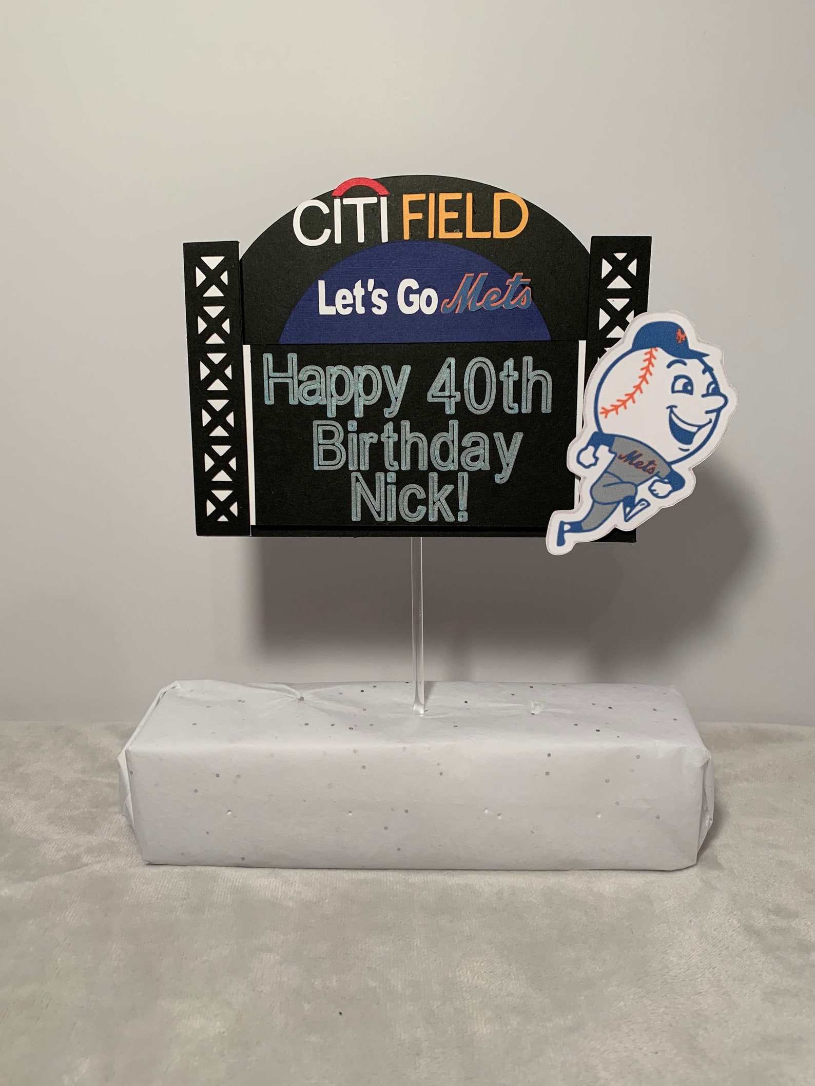 NY Mets Birthday Cake Topper/ny Mets Birthday Party/citi Field Cake ...