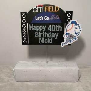 NY Mets Birthday Cake Topper/ny Mets Birthday Party/citi Field Cake ...