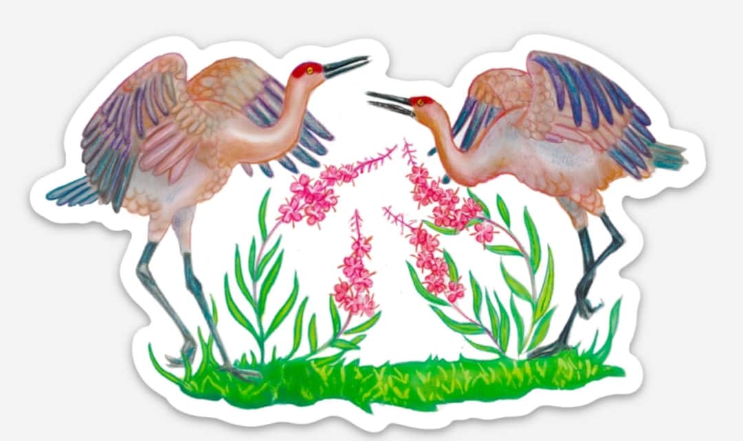 Sandhill Cranes Sticker or Decal - Etsy