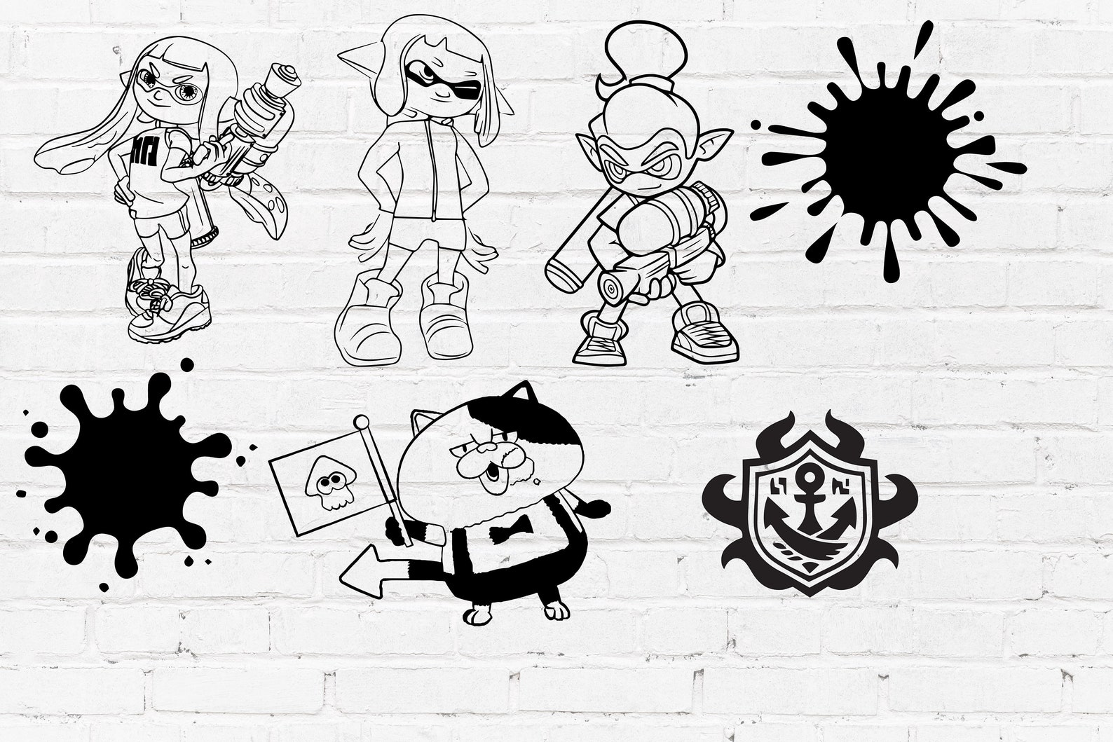 Splatoon SVG Designs, Octoling, Tintenfisch, Tintenfisch, Splatoon Logo ...