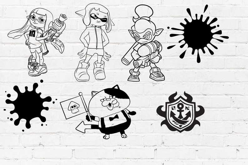 Splatoon SVG Designs, Octoling, Tintenfisch, Tintenfisch, Splatoon Logo ...
