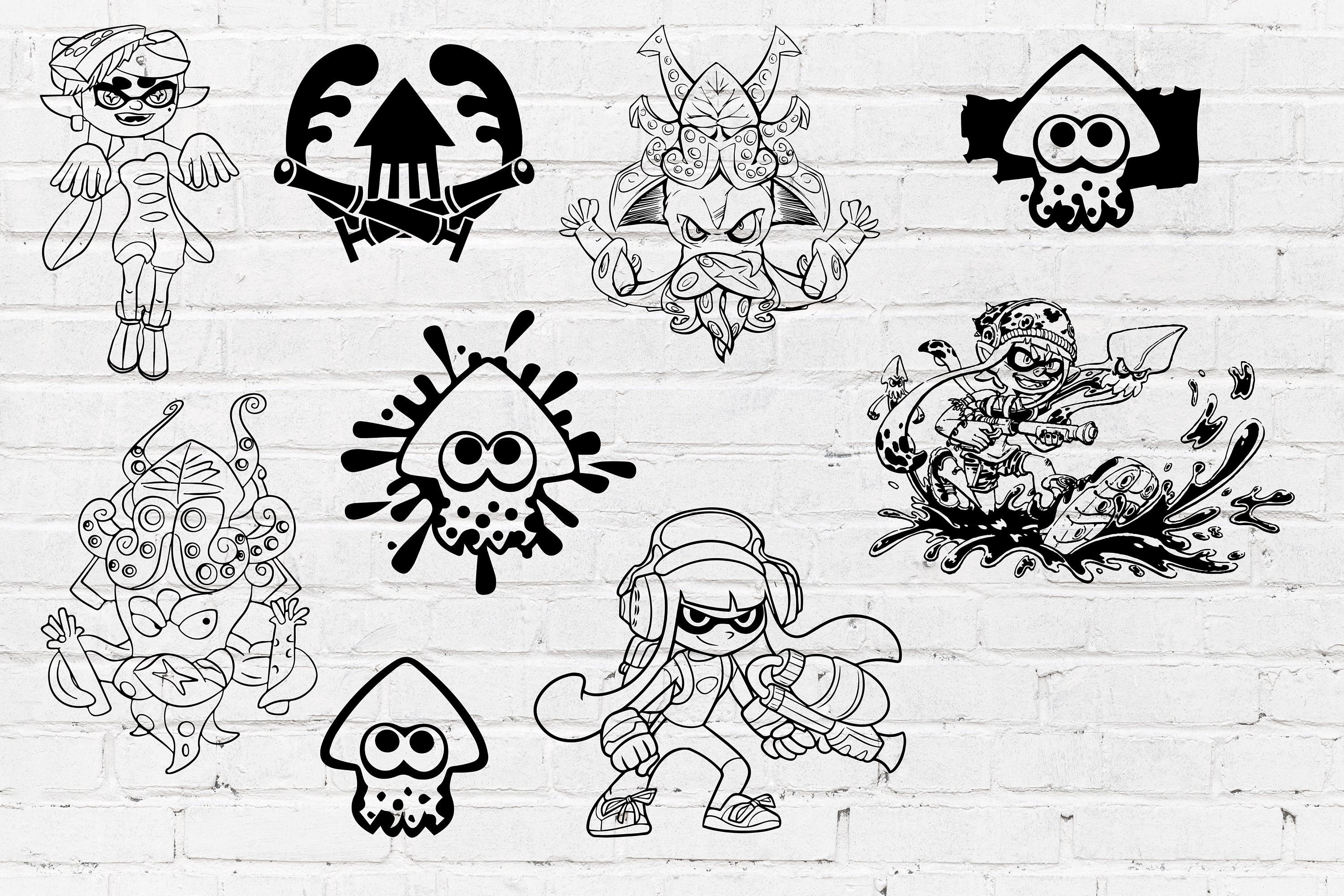 Splatoon SVG Designs, Octoling, Tintenfisch, Tintenfisch, Splatoon Logo ...