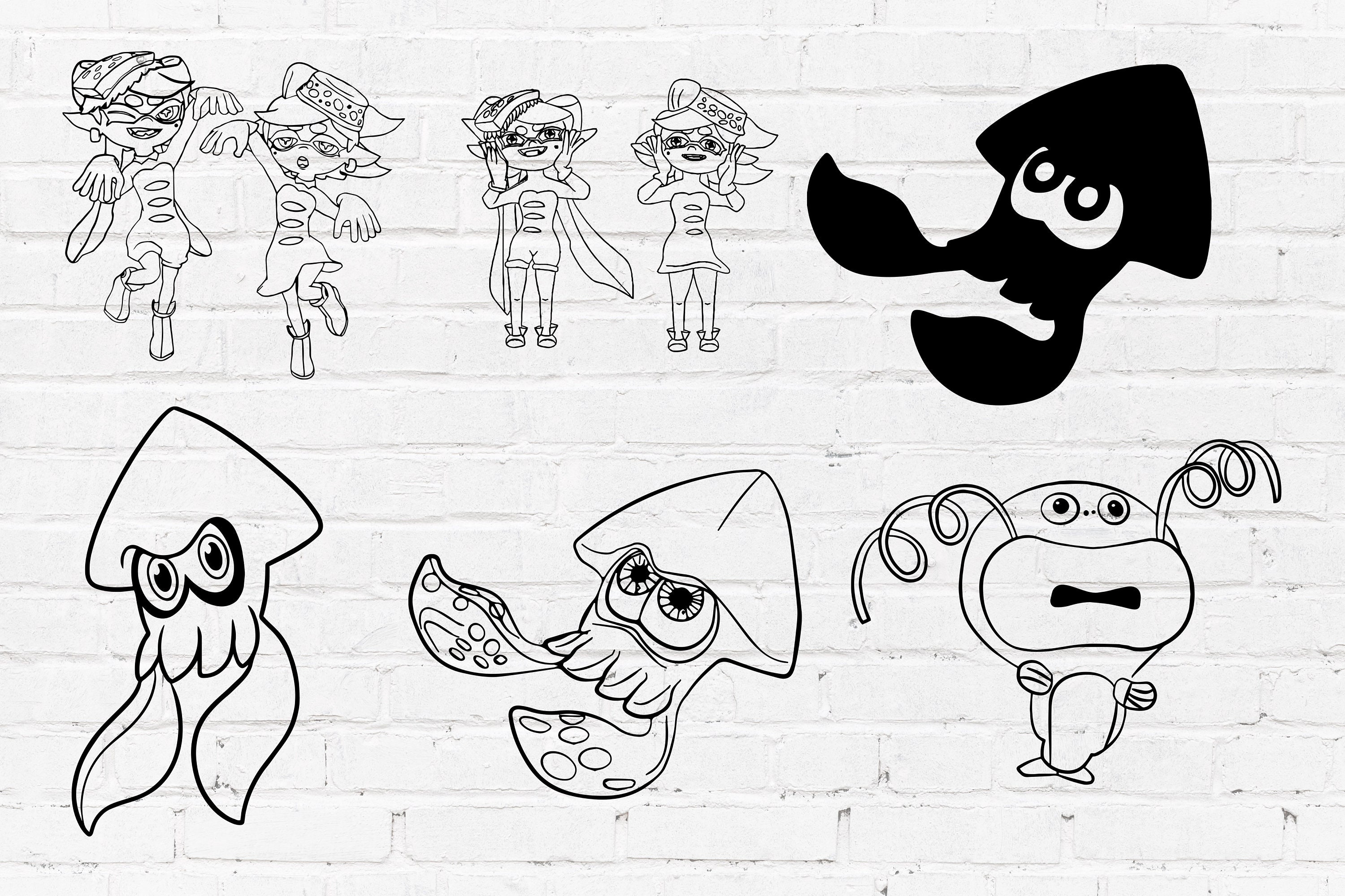 Splatoon SVG Designs Octoling Inkling Squid Splatoon Logo - Etsy UK