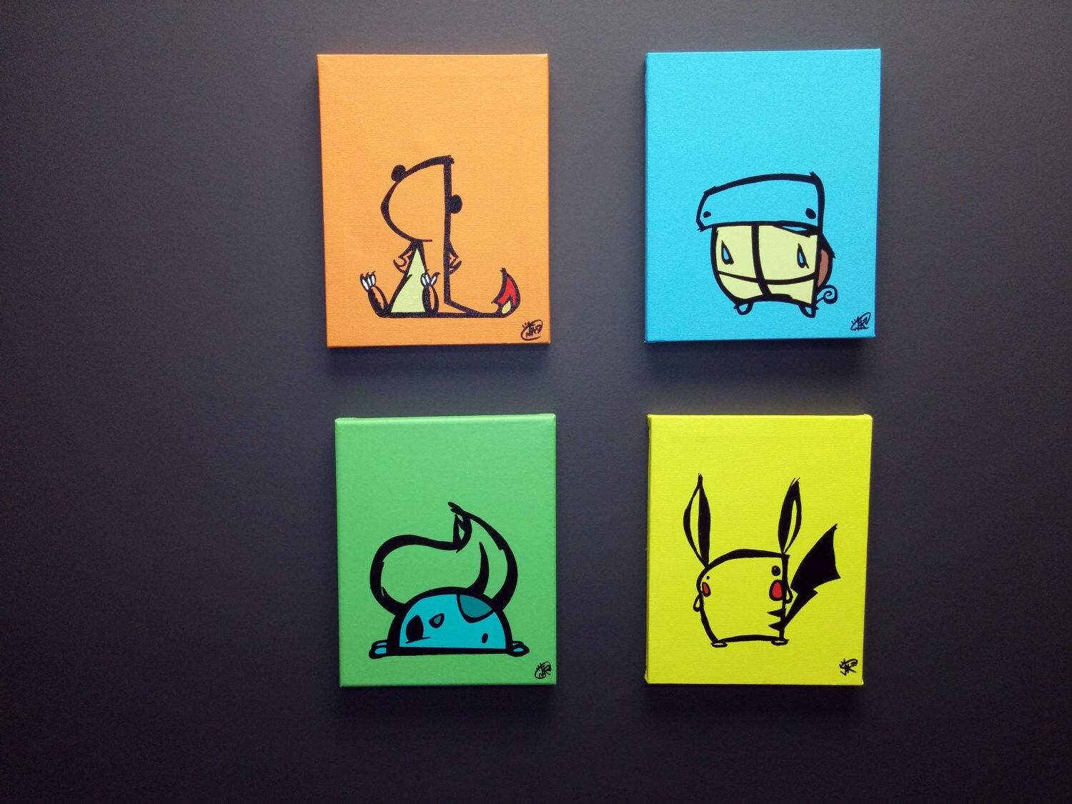 Derpemon Starter Set. Each is a Hand Painted 8 X - Etsy