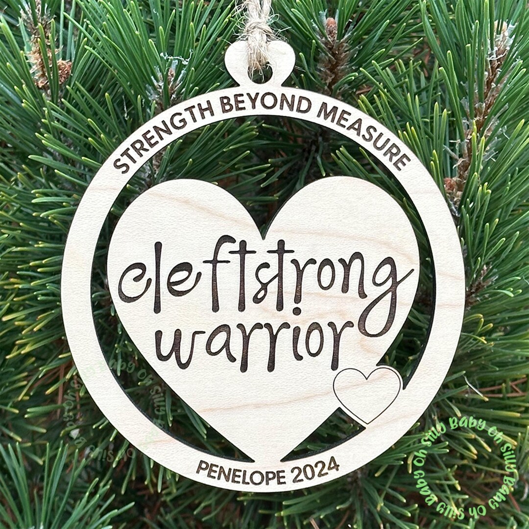 Cleftstrong Warrior Personalized Christmas Ornament | Custom Cleft ...