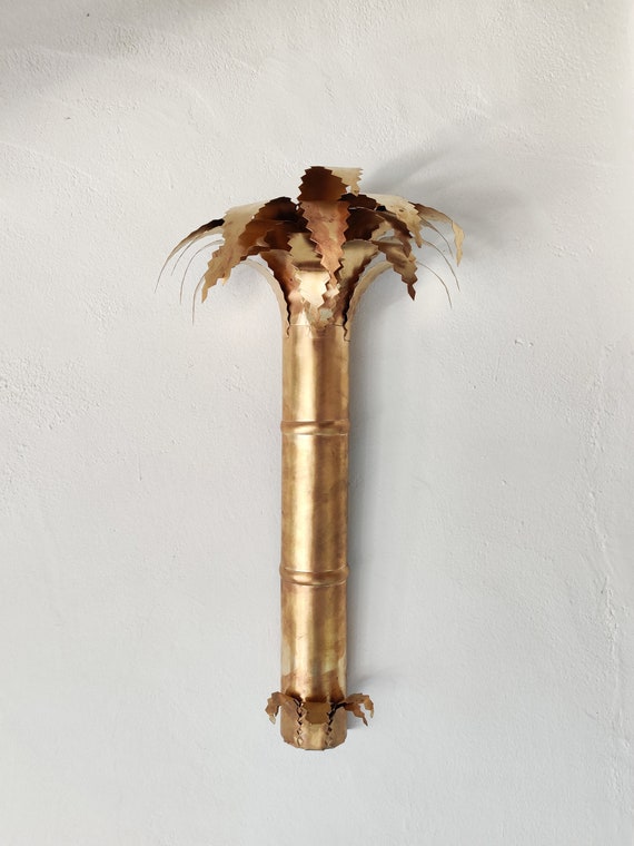 Copper Palm Tree Sconce Modern European Outdoor Wall Lamp Retro