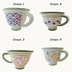 Spanish Handmade Colorful Breakfast Coffee Mugs *blues and Greens* - Etsy
