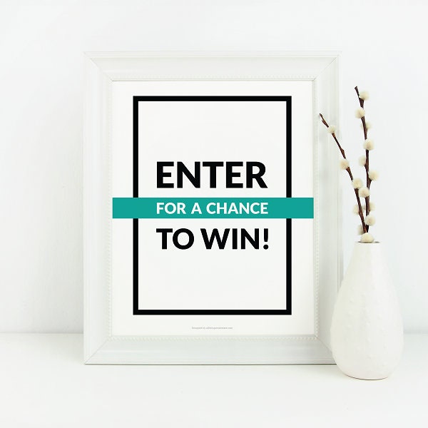 Enter to Win Printable - Etsy