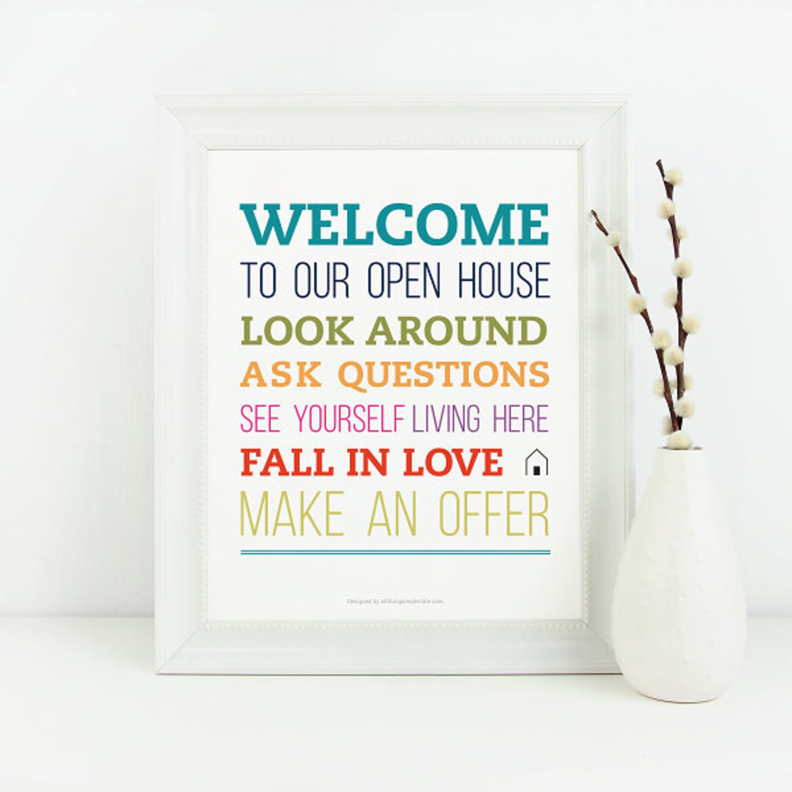 Open House Welcome Sign No.11 - Etsy