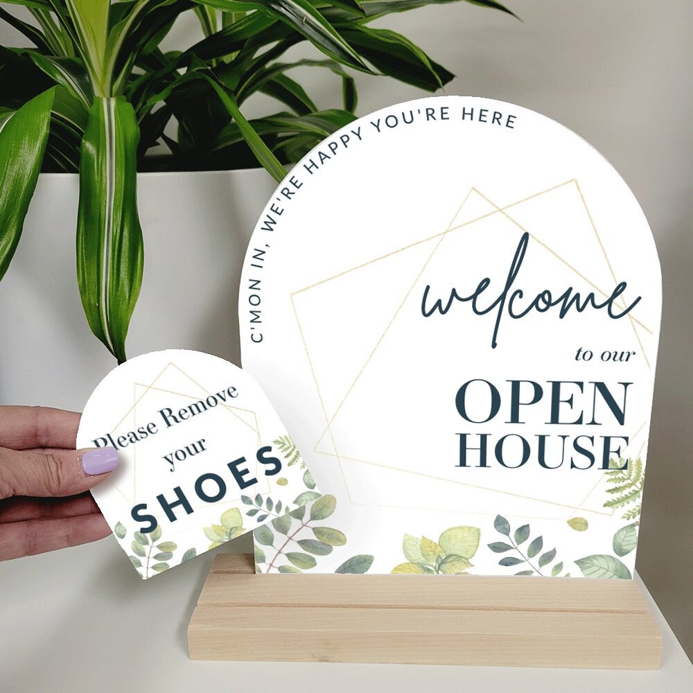 Arched Welcome Open House Sign Kit No.1 Botanical - Etsy