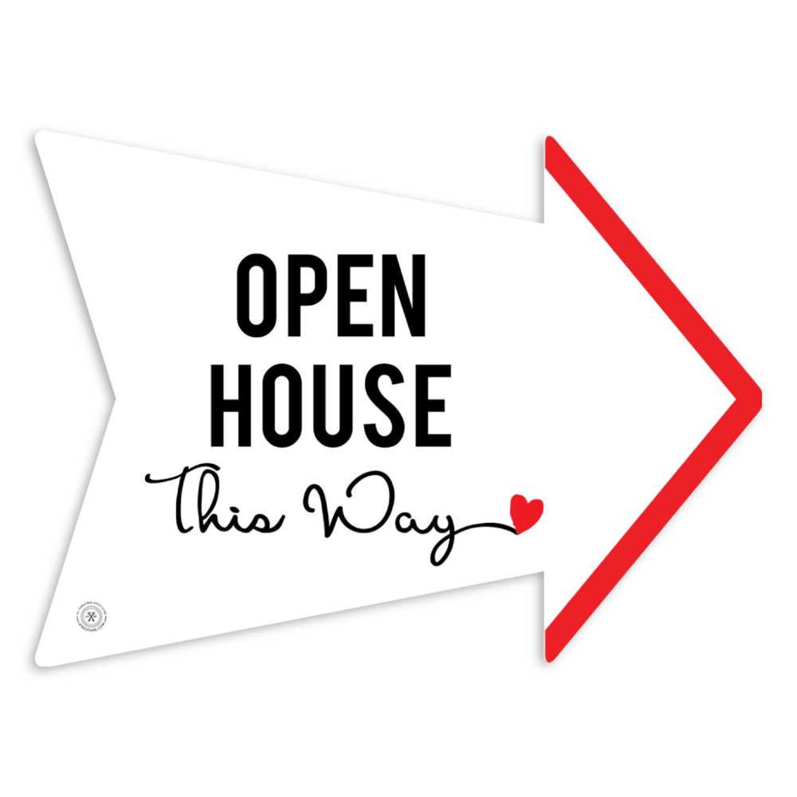 Open House Arrow Sign Directional Real Estate Yard Sign Marketing Open ...