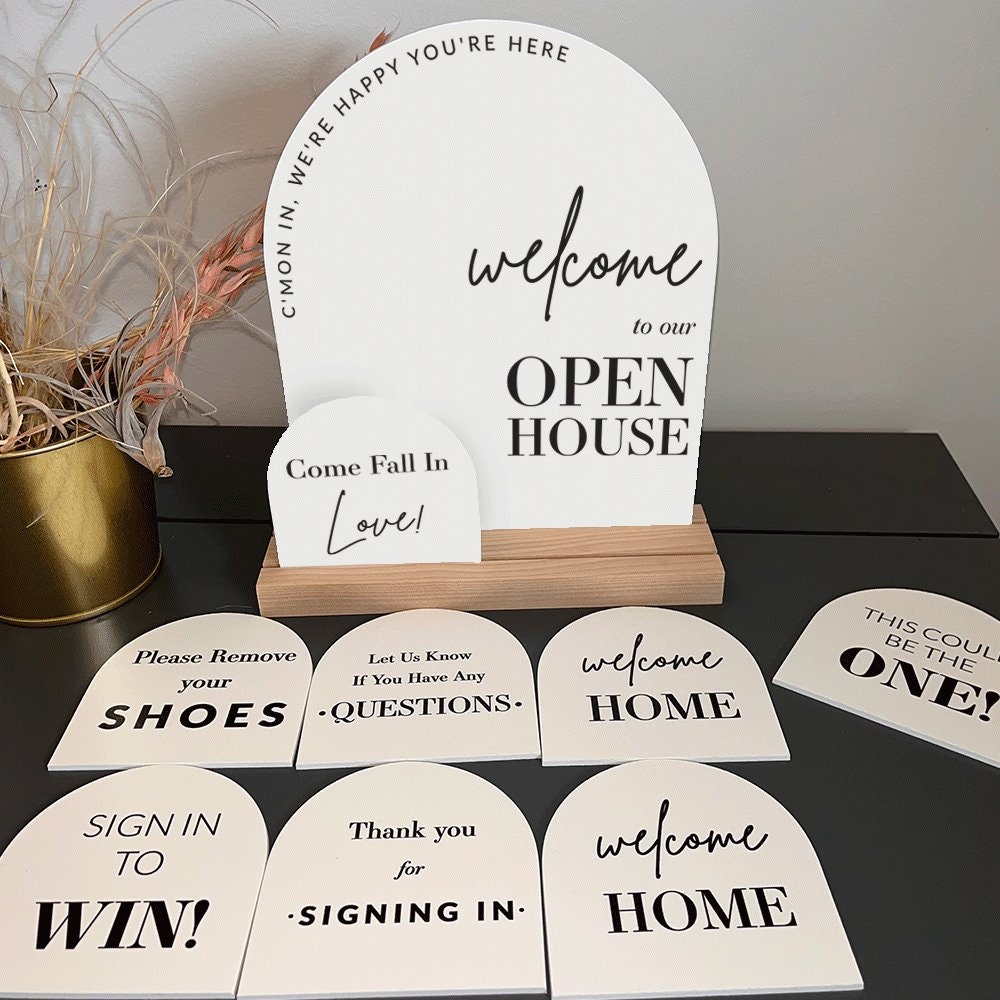 Arched Welcome Open House Sign Kit No.1 - Etsy