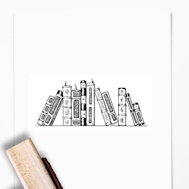 Book Review Stamp - Etsy