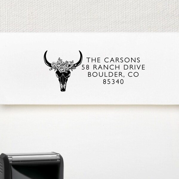 Western Address Stamp - Etsy