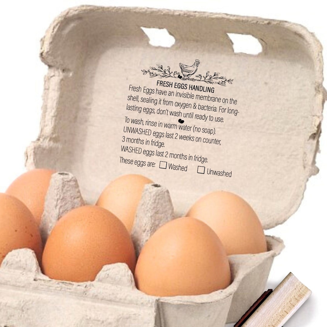 Egg Handling Stamp Egg Instructions Stamp Egg Carton Stamp, Safe Eggs ...