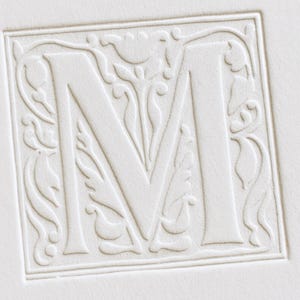 Wedding Embosser Stamp Custom Initial Monogram Embossing Seal ...