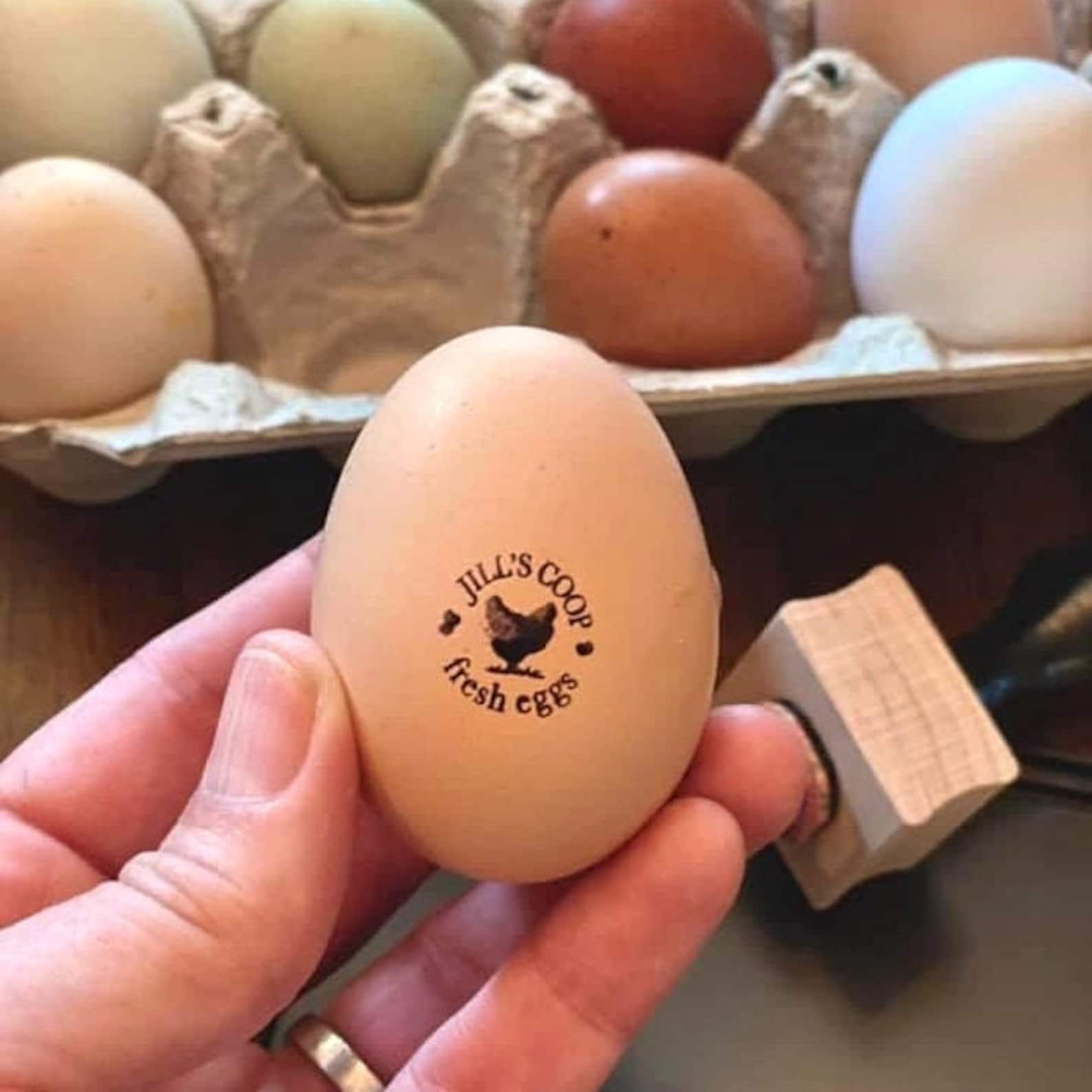 Egg Stamps Personalized Custom Egg Stamp Chicken Coop Idea - Etsy