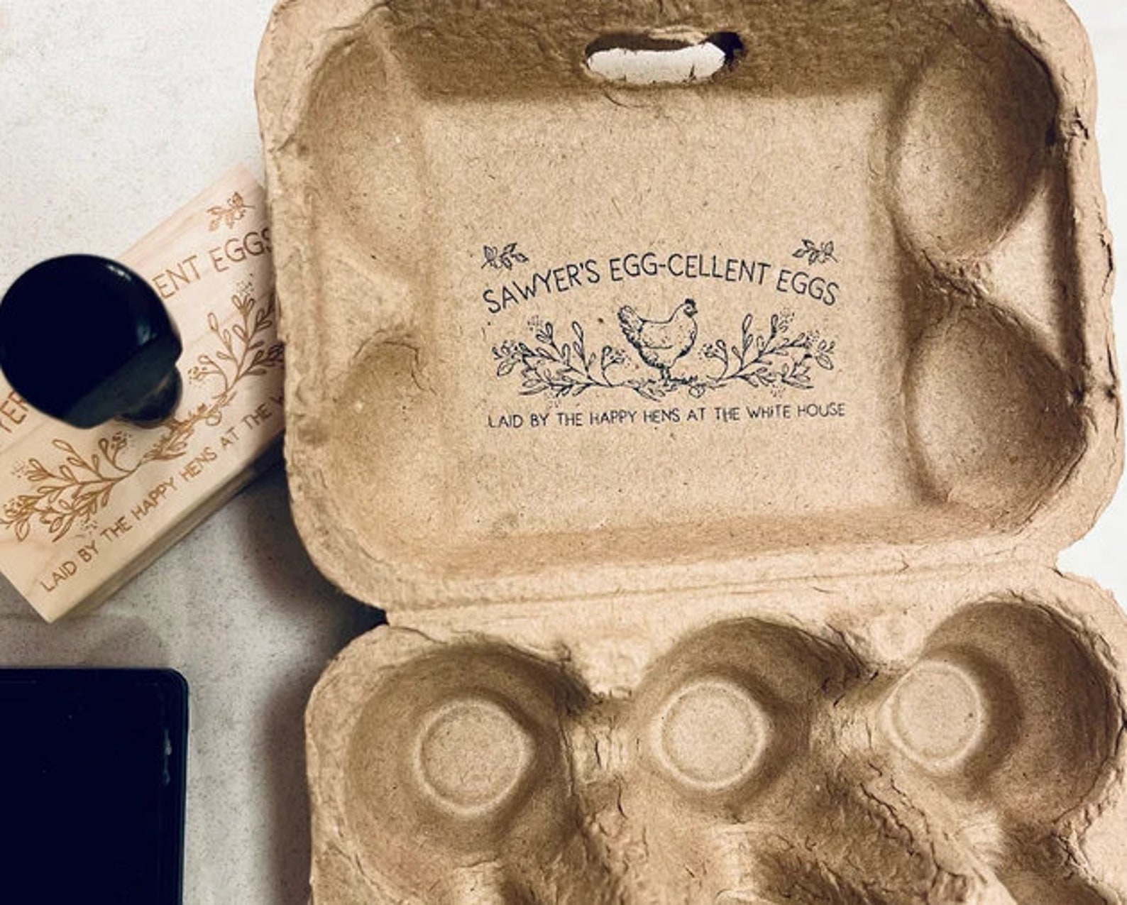 Egg Carton Stamp Personalized Chicken Gift, Custom Egg Cartons, Unique ...