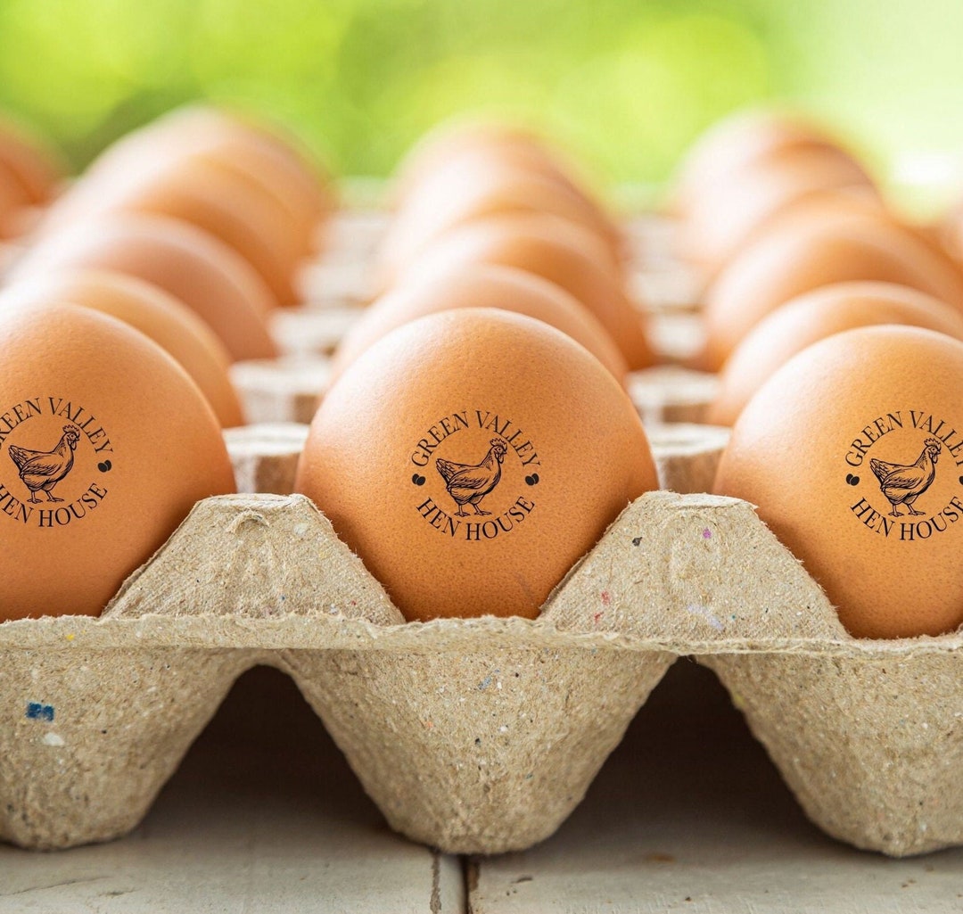 Egg Stamps Custom Chicken Egg Stamp Personalized Chicken Coop Gifts ...