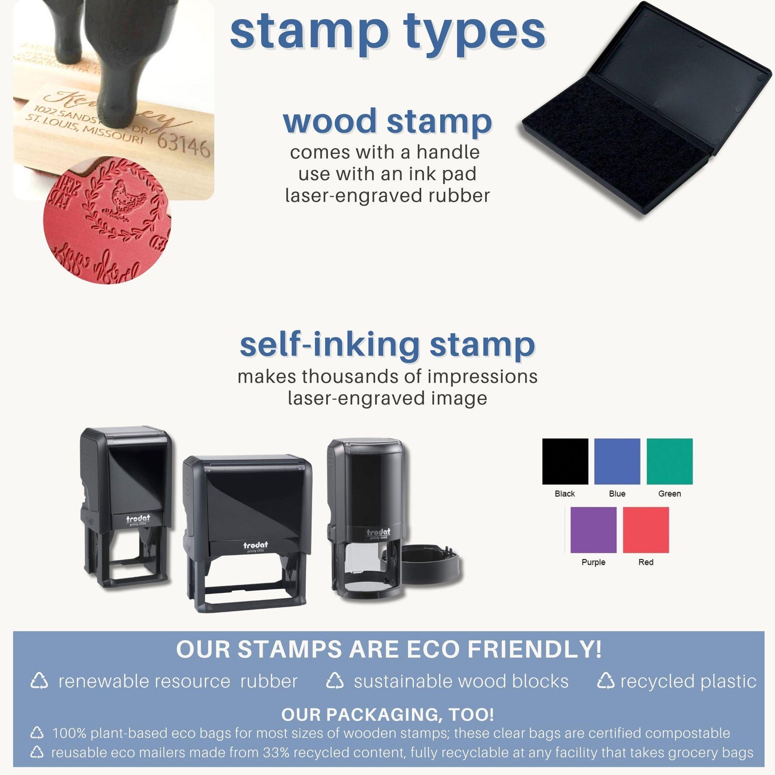 Custom Address Stamp Pine Tree Return Address Stamp, Evergreen Tree ...