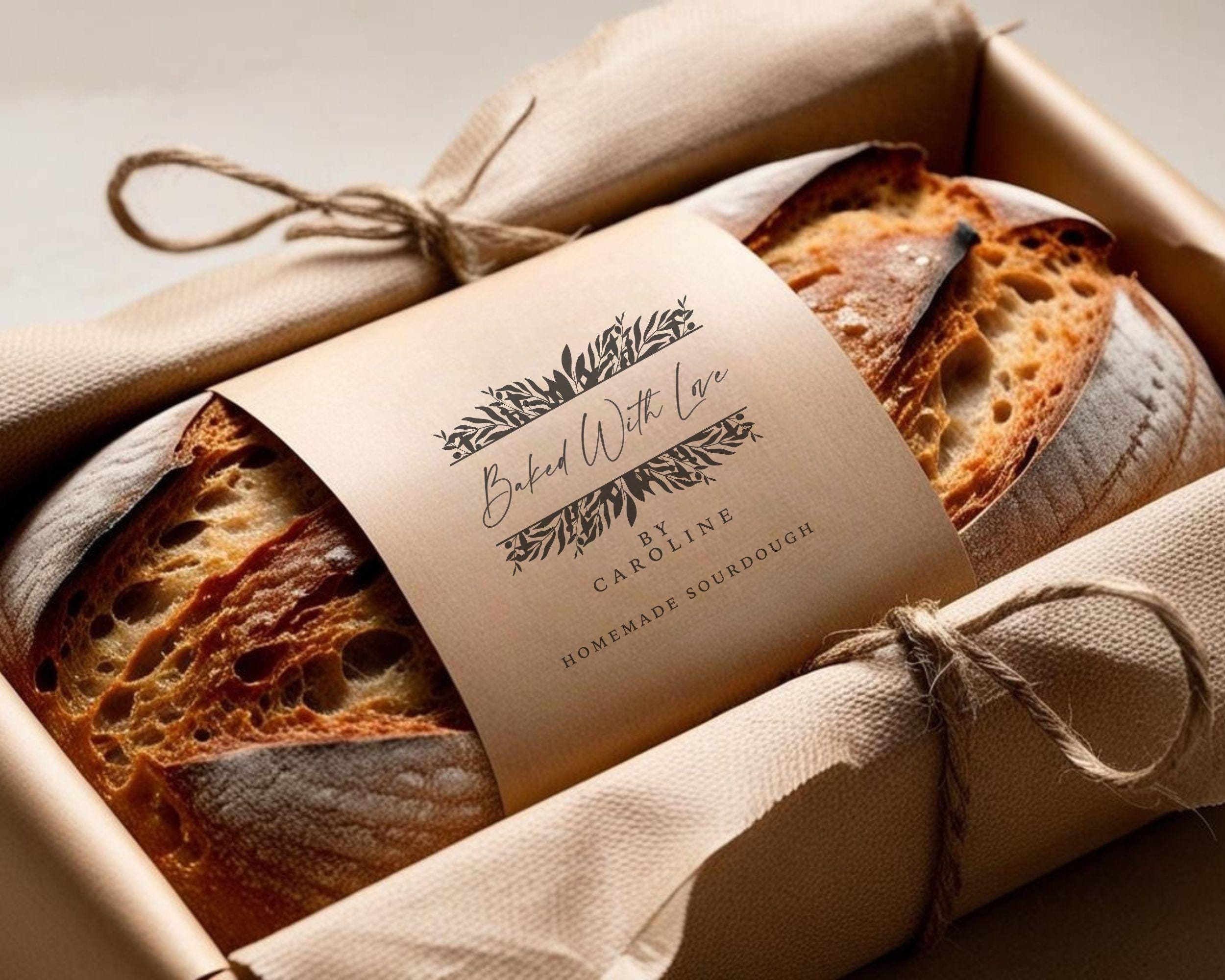 Sourdough Stamp Baked With Love Stamp Sourdough Bread Label Made With ...