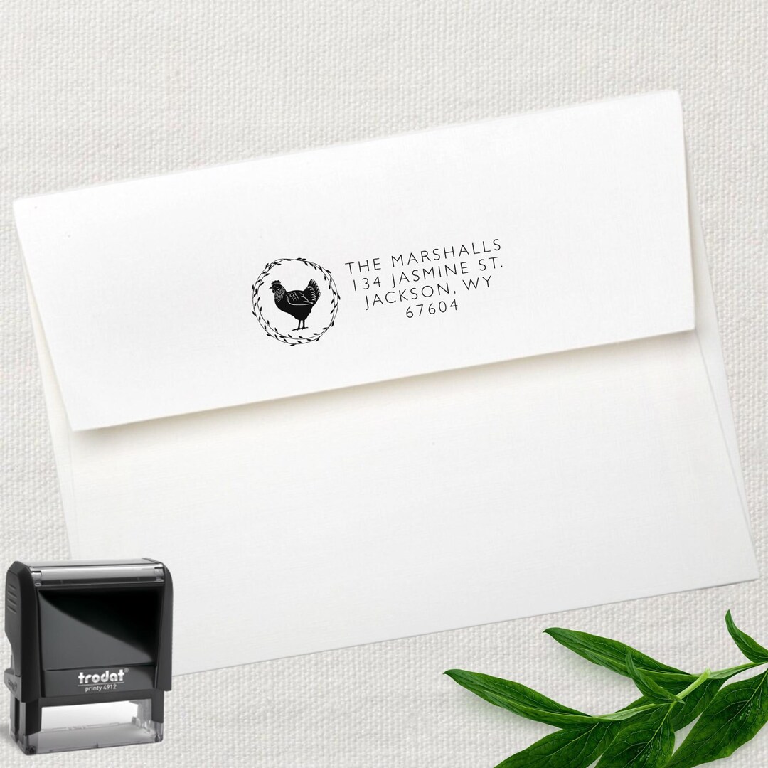 Homestead Mom Gift Address Stamp Chicken Farm Self Inking Stamp, Ranch ...