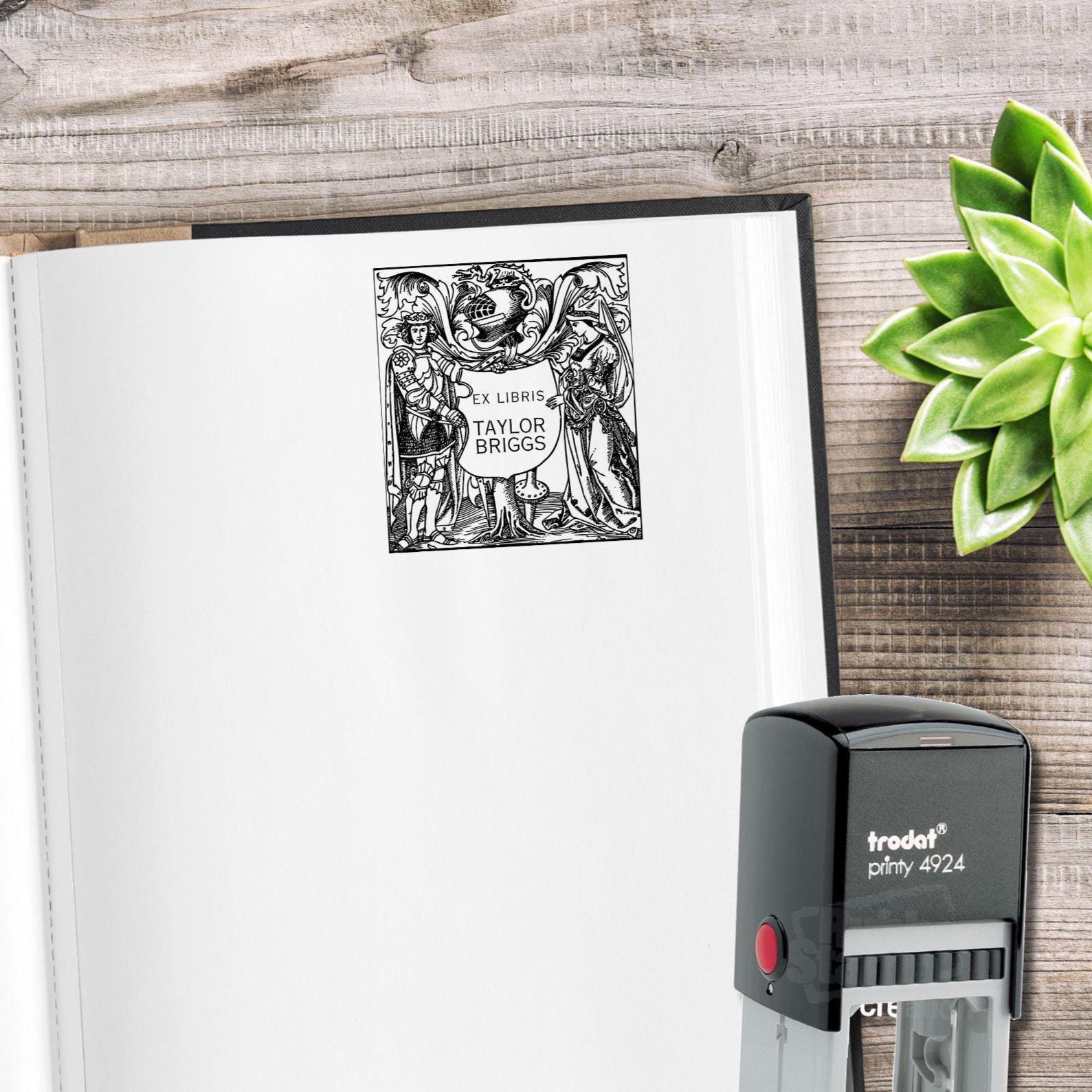 Personalized Ex Libris Stamp Custom Bookplate Stamp With Name, Vintage ...