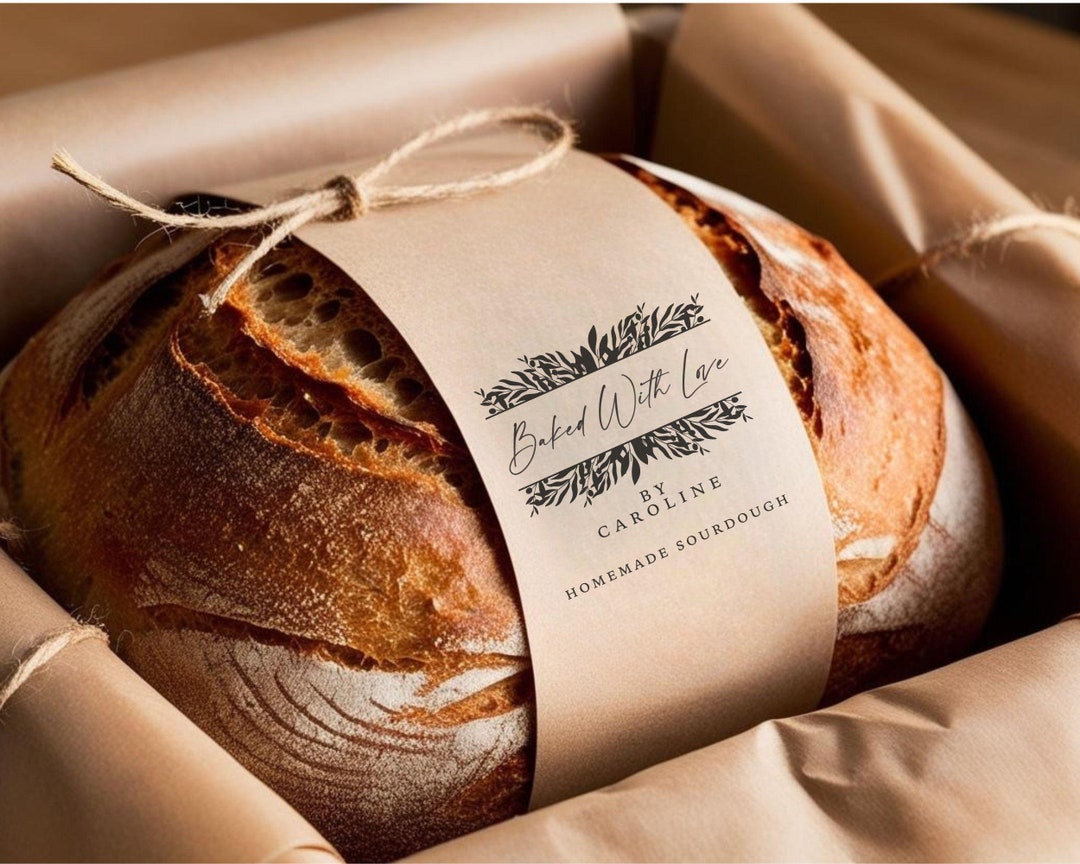 Sourdough Stamp Baked With Love Stamp Sourdough Bread Label Made With ...