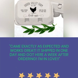 Egg Carton Stamp Custom Chicken Egg Cartons, Chicken Farm Stamp, Coop ...