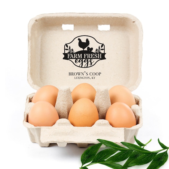 Custom Egg Carton Stamp, Egg Carton Stamper, Personalized Farm Fresh ...