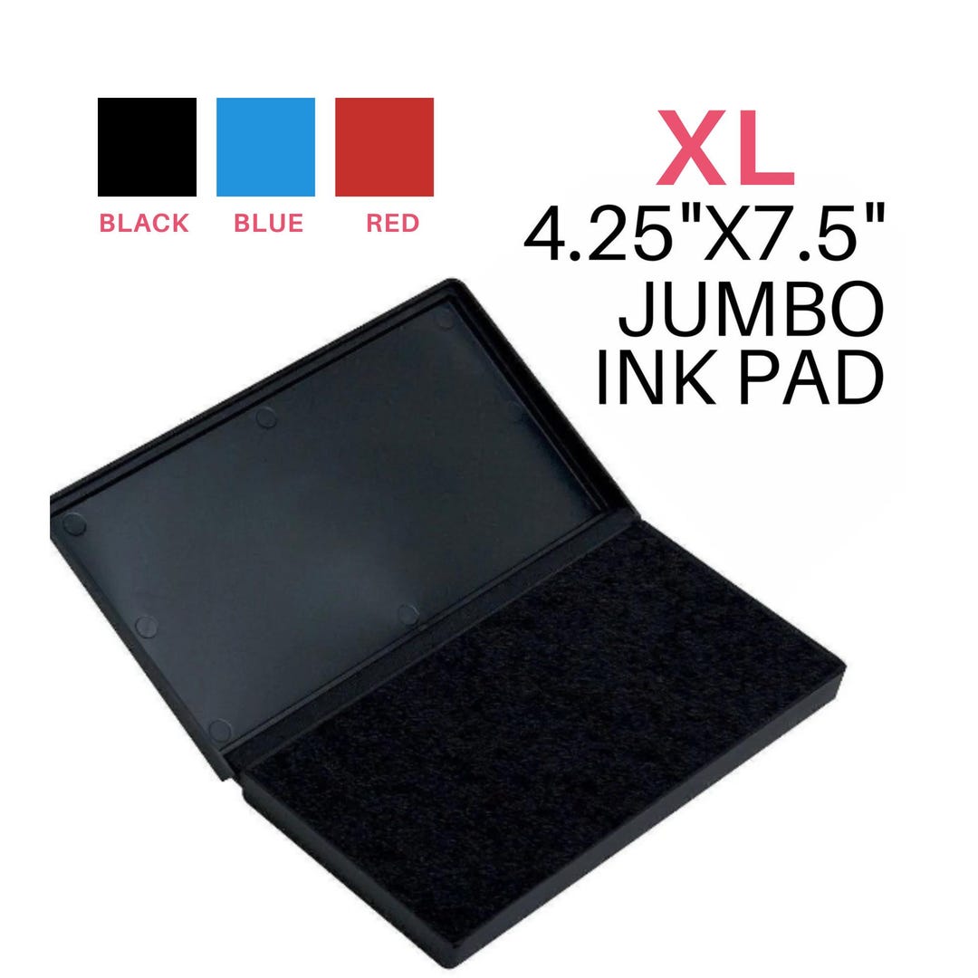 EXTRA LARGE Ink Pad 4.25 X 7.5, Oversized Stamp Ink, Jumbo Rubber Stamp ...