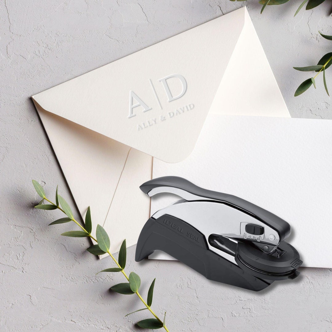 Wedding Embosser Custom Wedding Monogram Napkin Embosser, Personalized ...