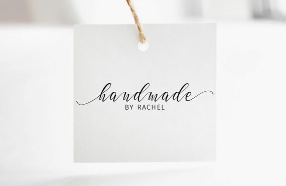 Custom Name Stamp, Handmade By Stamp, Gift Tag Stamp, Personalized Made ...