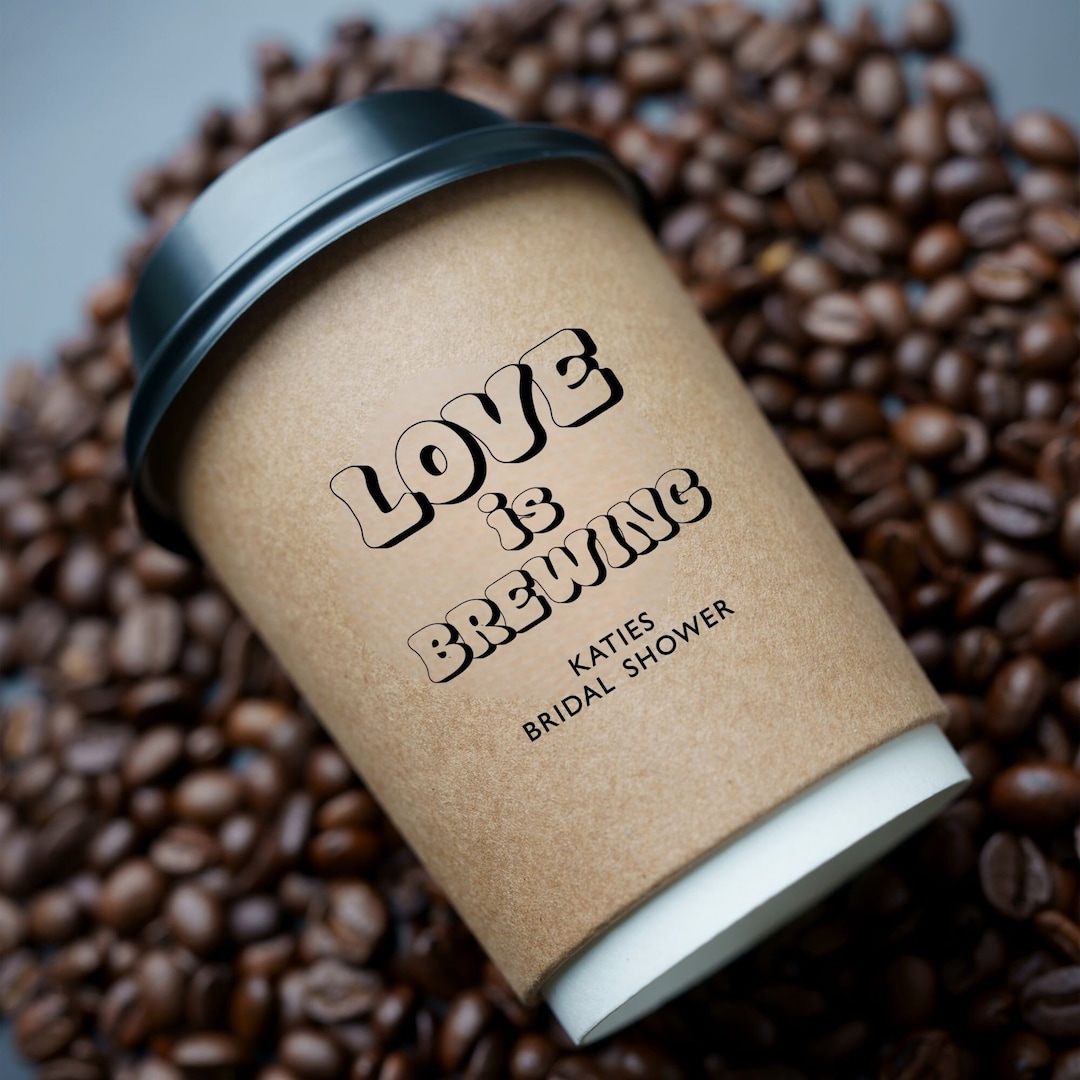 Coffee Sleeves Stamp Custom Coffee Cup Stamp Bridal Shower - Etsy