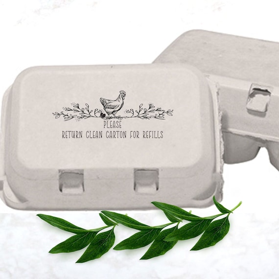 Return Carton Stamp, Egg Carton Stamp, Please Return Clean Carton ...