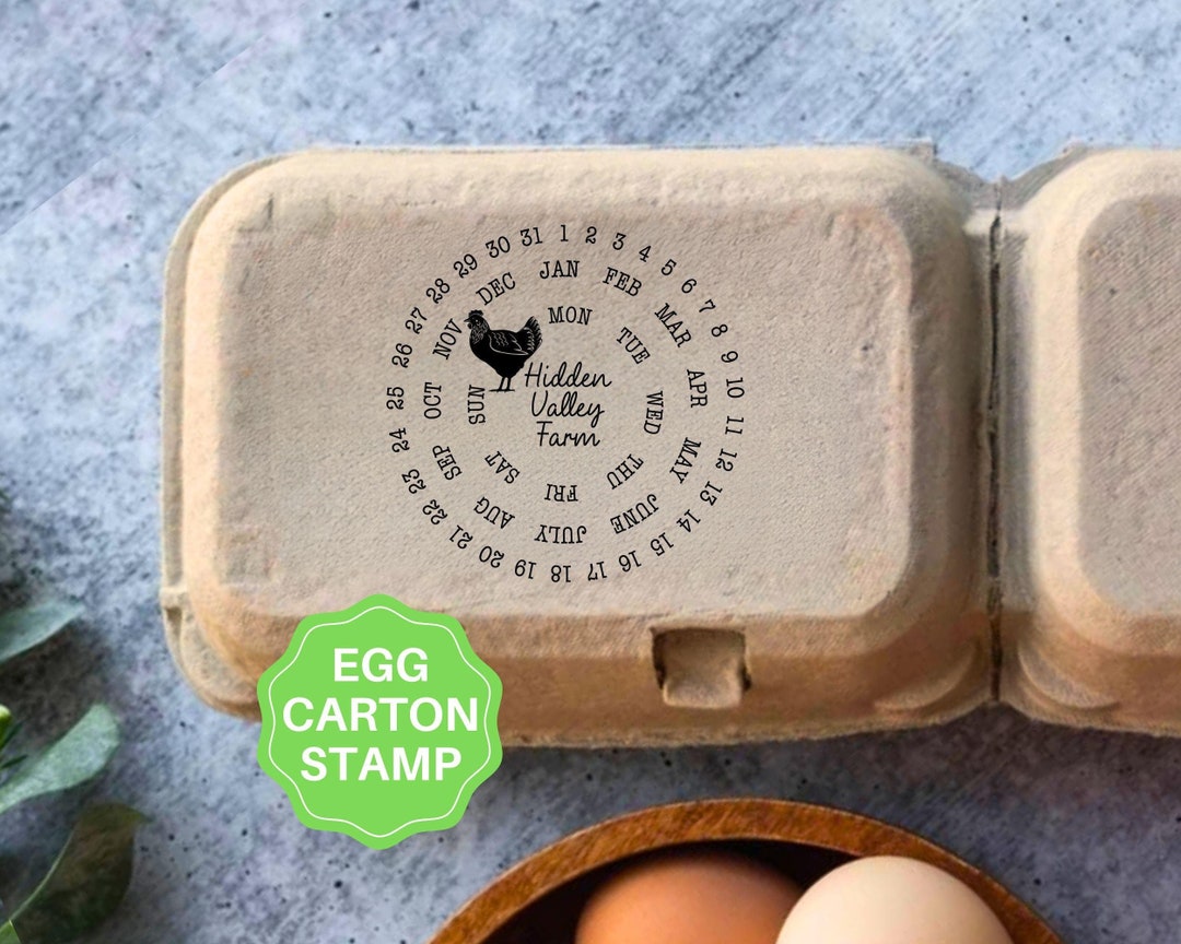 Egg Carton Stamp Calendar Custom Egg Carton Egg Date Stamp, Custom Farm ...