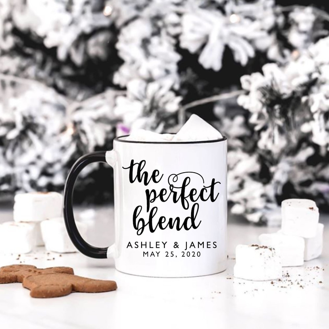 Personalized Coffee Mug Bridal Shower Gift Winter Wedding - Etsy