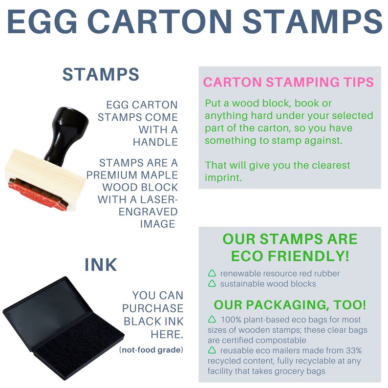Egg Carton Stamps Custom Egg Cartons Chicken Gifts Chicken - Etsy
