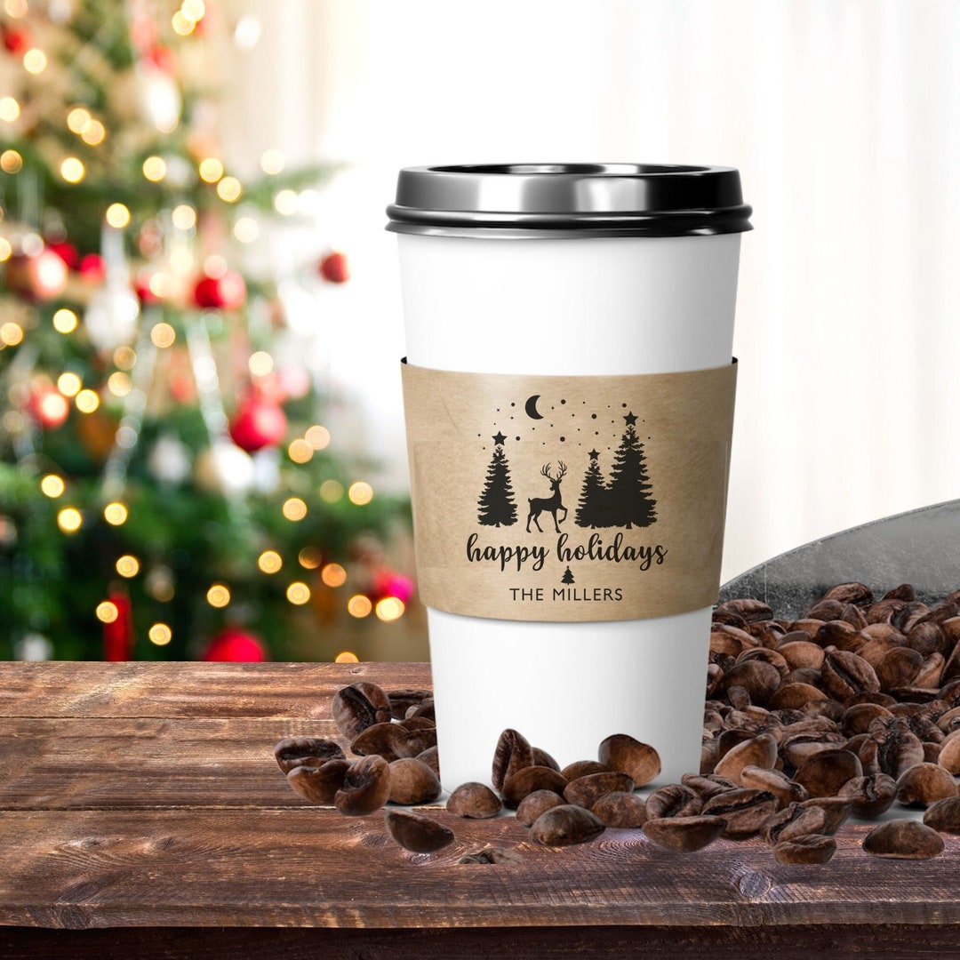 Christmas Coffee Sleeves Custom Coffee Sleeve Stamp for Christmas Party ...