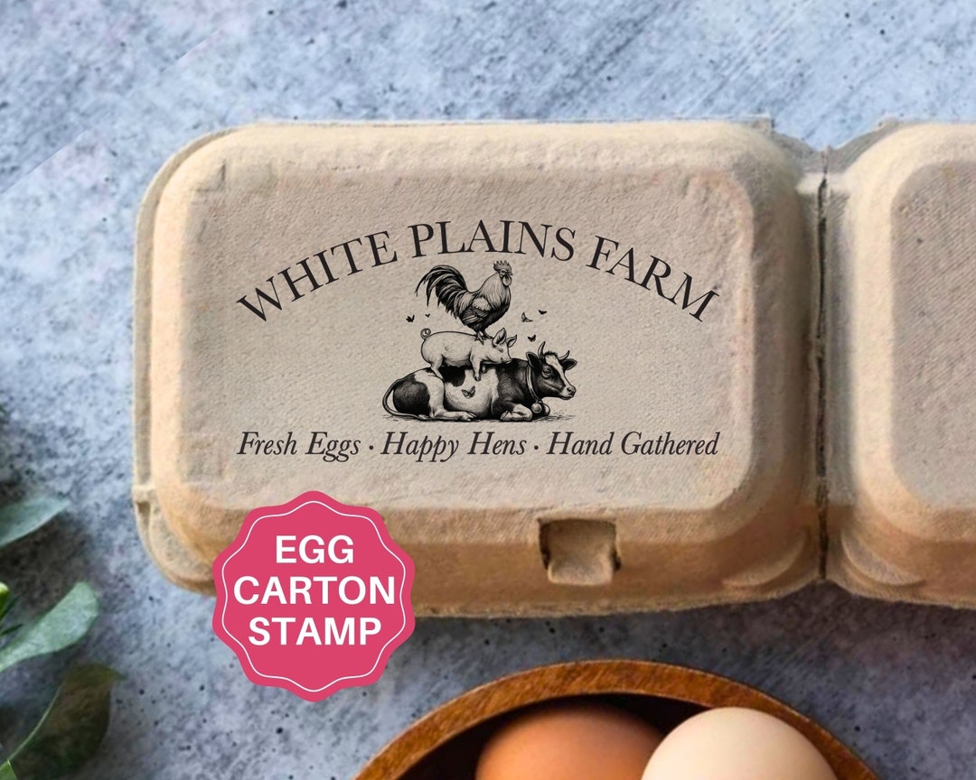 Custom Egg Carton Stamp Chicken Egg Cartons Stamp Personalized, Stamp ...