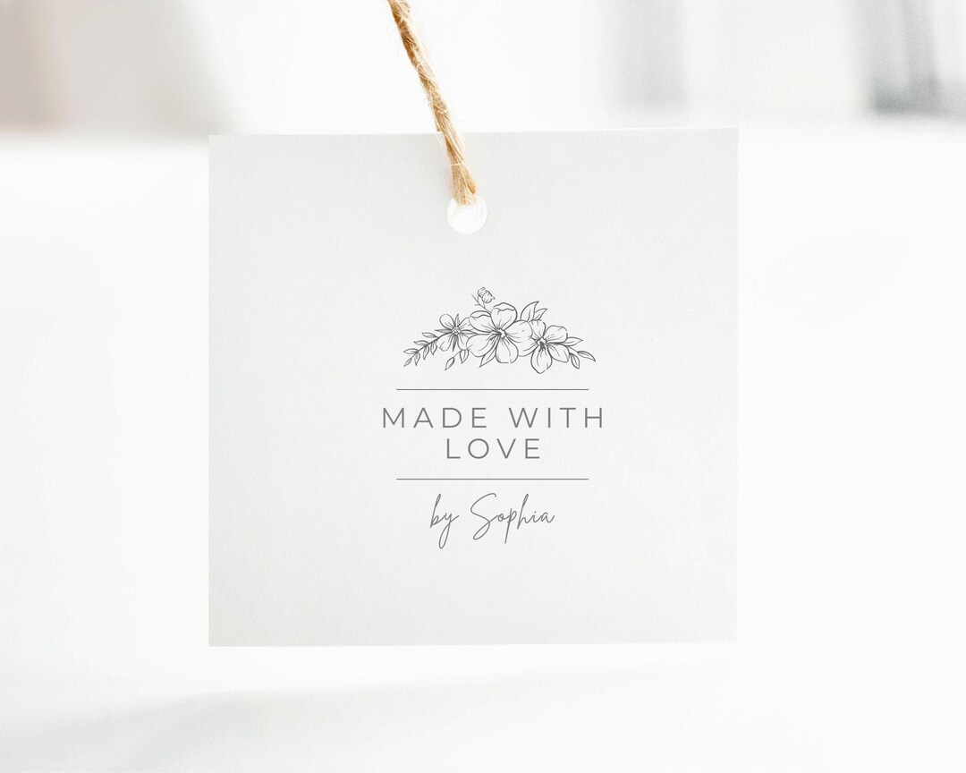 Personalized Stamp Made With Love, Custom Handmade by Stamp With Name ...