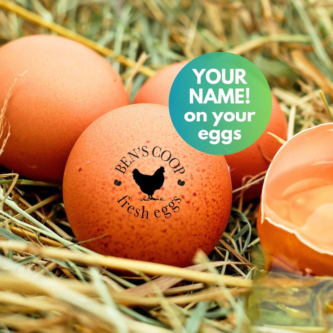 Personalized Egg Stamps for Farms Chicken Egg Stamp Custom Chicken Coop ...
